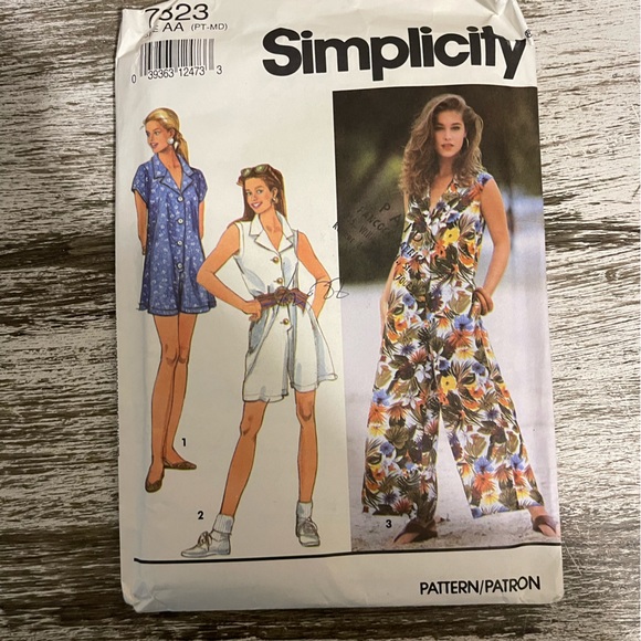 Simplicity | Other | Vintage Simplicity Pattern Petite Medium Jumpsuit ...